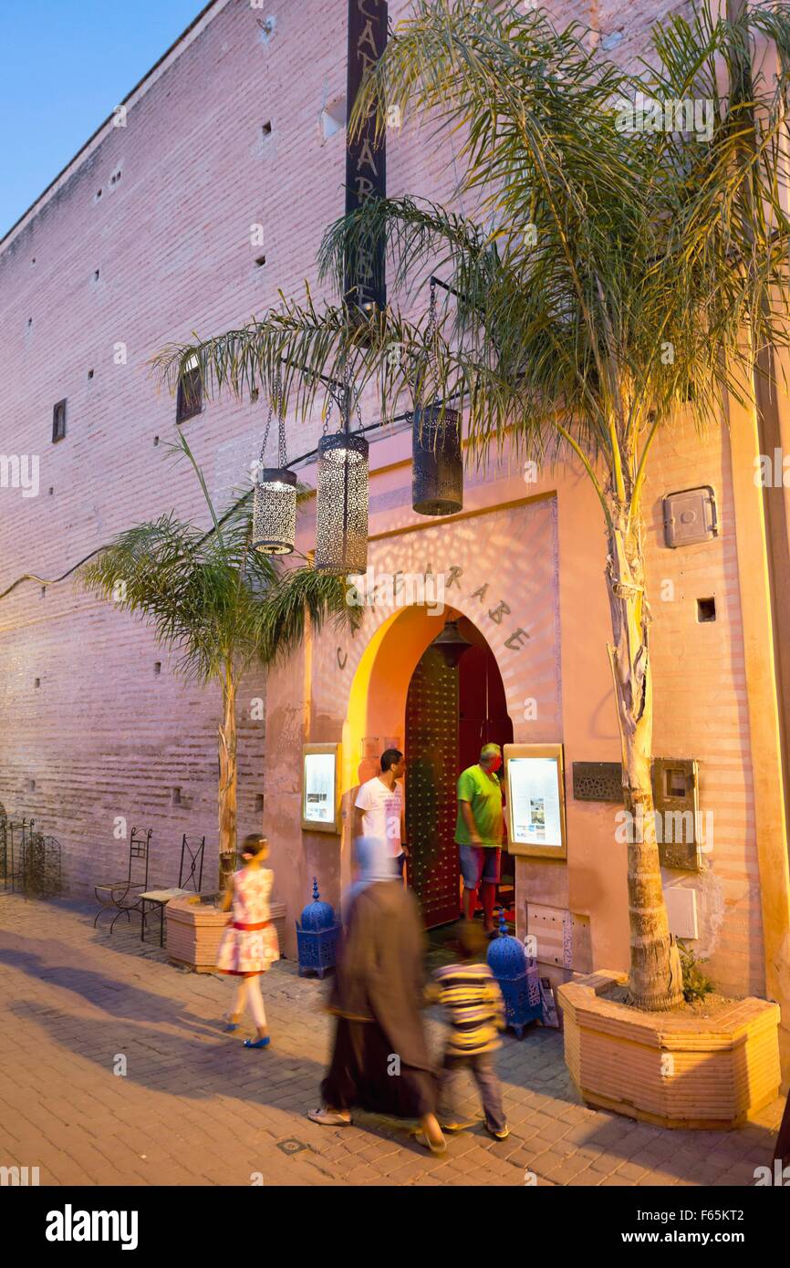 The entrance to Cafe Arabe, Marakesh, Morocco Stock Photo - Alamy