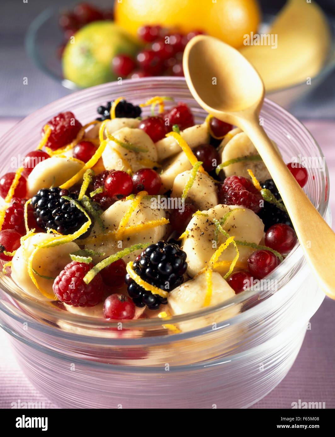 Bananas with citrus fruit ,zest and syrup (topic : cooking today Stock ...