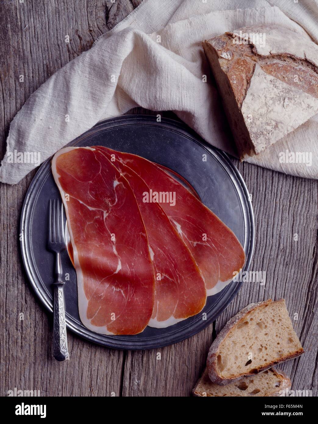 Sliced Bayonne ham Stock Photo - Alamy