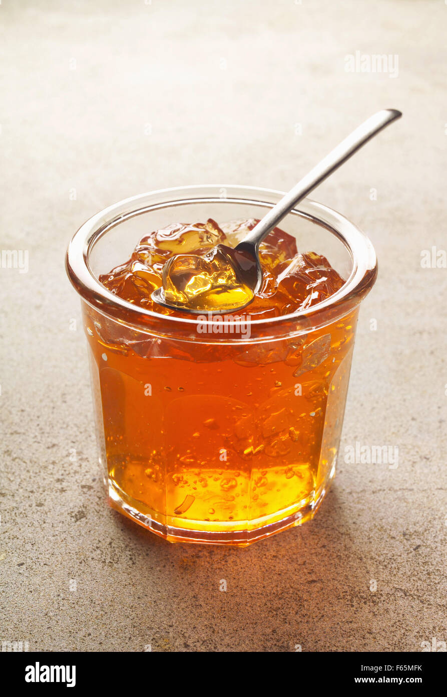 Pot of quince jelly Stock Photo - Alamy