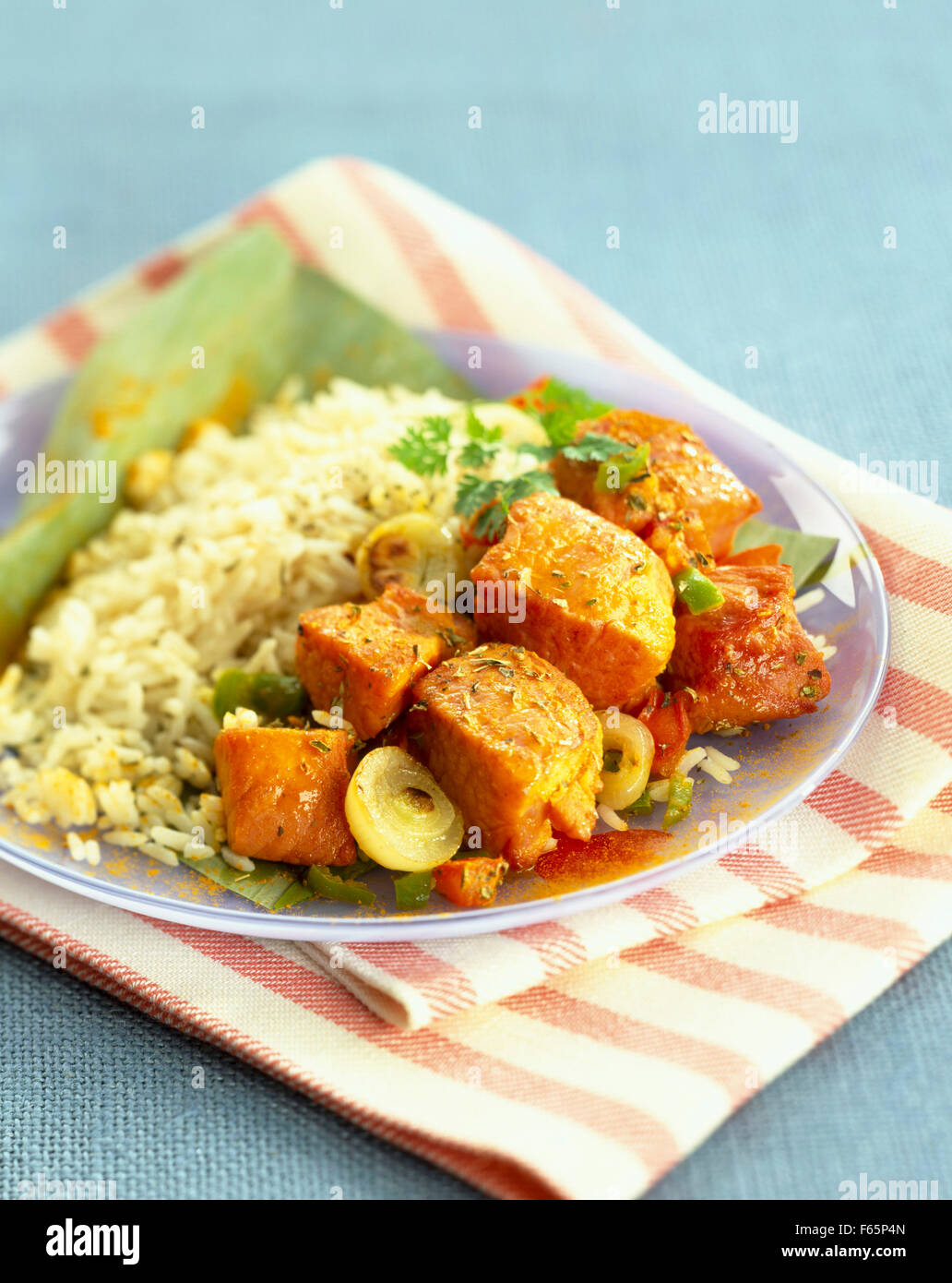 Creole-style pork shoulderblade bone Stock Photo - Alamy