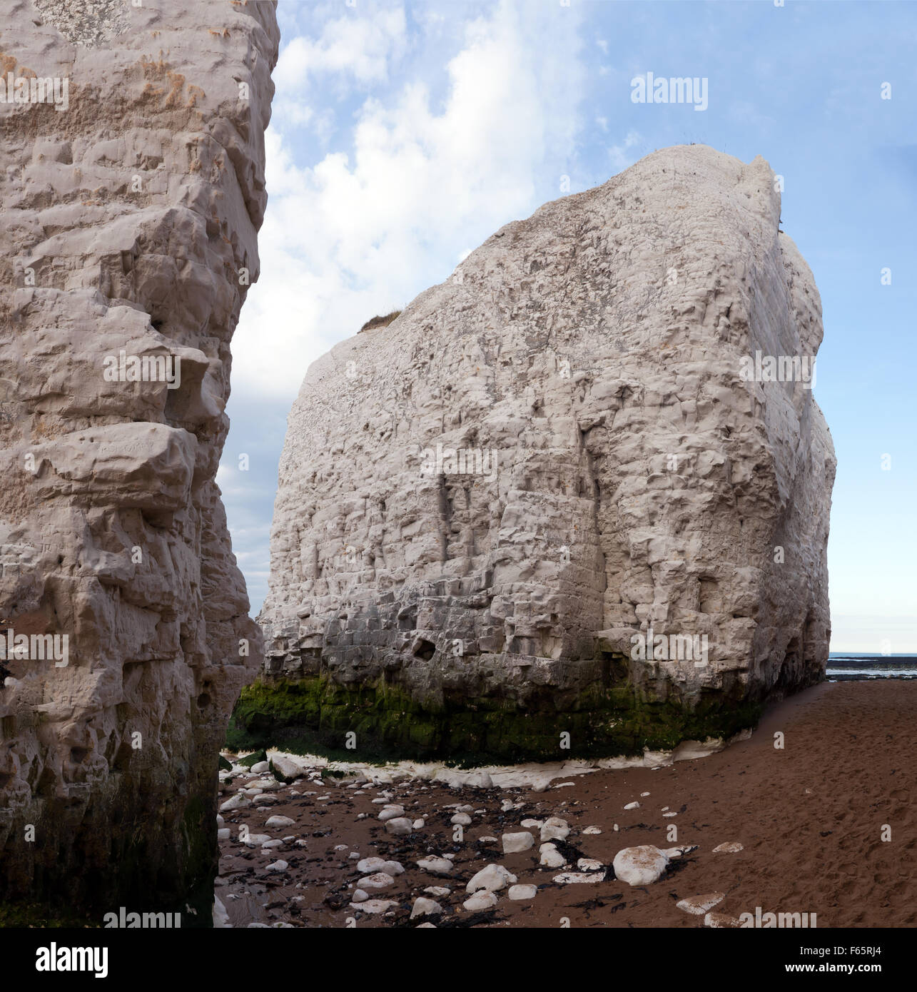 A photo stiched image of Chalk Sea Stacks at Botany Bay, Broadstairs ...