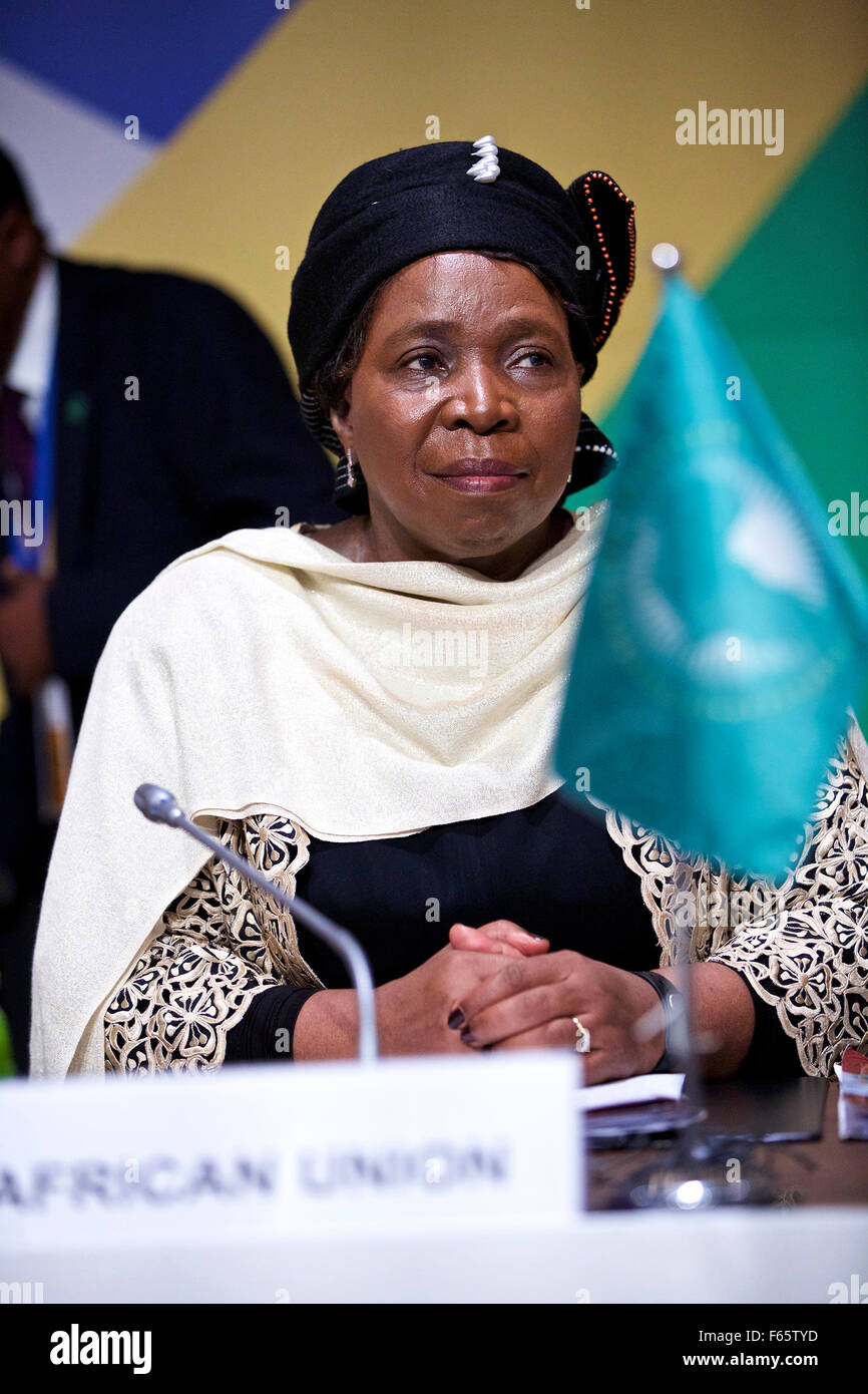 Valletta, Malta. 12th Nov, 2015. African Union chairwoman Nkosazana ...