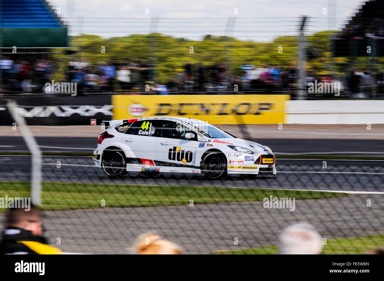 Touring car at silverstone race track side view Stock Photo - Alamy