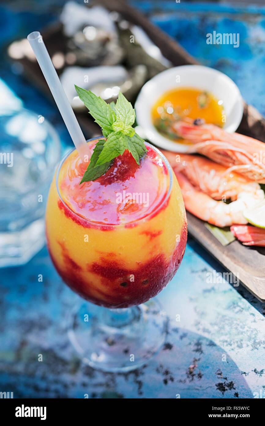 Mango and passion fruit cocktail in 'Bistro C' in Noosa, Australia ...