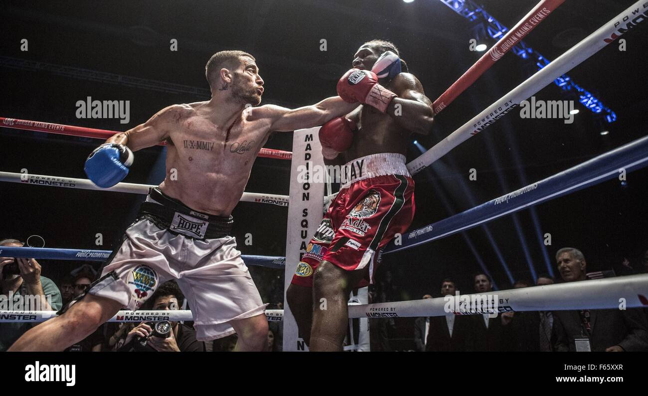 Southpaw Year : 2015 USA Director : Antoine Fuqua Jake Gyllenhaal, Rayco Saunders Stock Photo ...