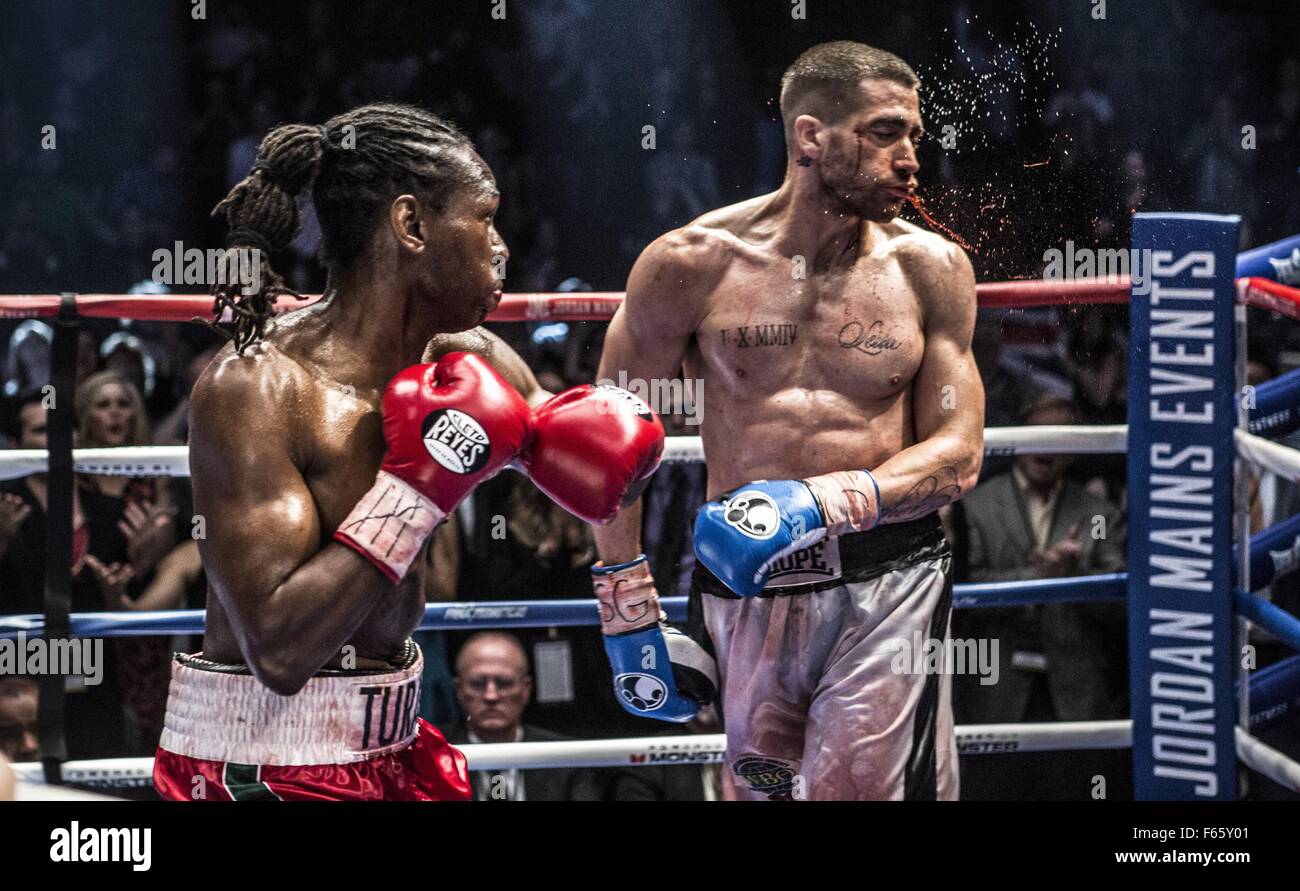 Southpaw Year : 2015 USA Director : Antoine Fuqua Rayco Saunders, Jake Gyllenhaal Stock Photo ...