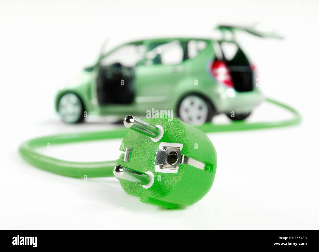 Car with cable and plug Stock Photo - Alamy