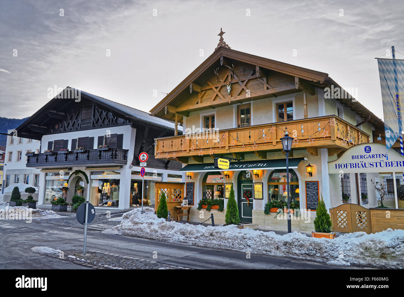 GARMISCH-PARTENKIRCHEN, GERMANY - JANUARY 06, 2015: Enchanting Upper ...