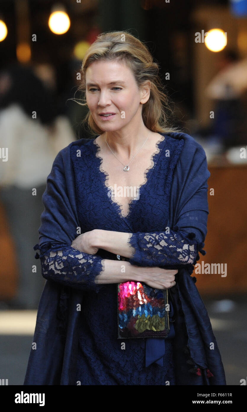Renee Zellweger seen filming Bridget Jones in London Featuring: Renee ...