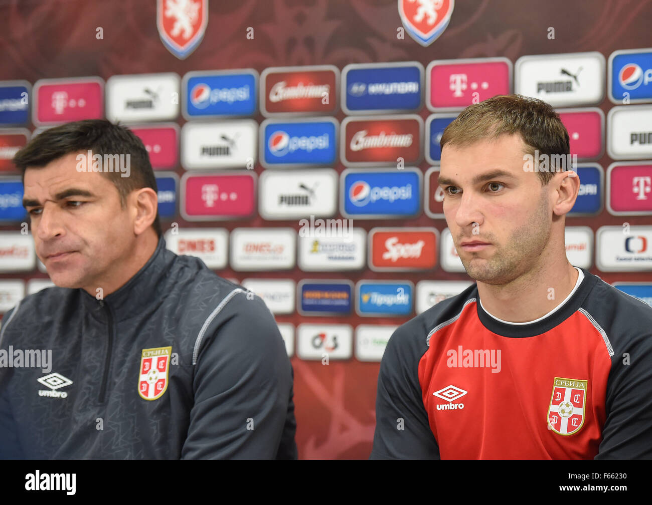 Prague, Czech Republic. 12th Nov, 2015. Serbia national team coach ...