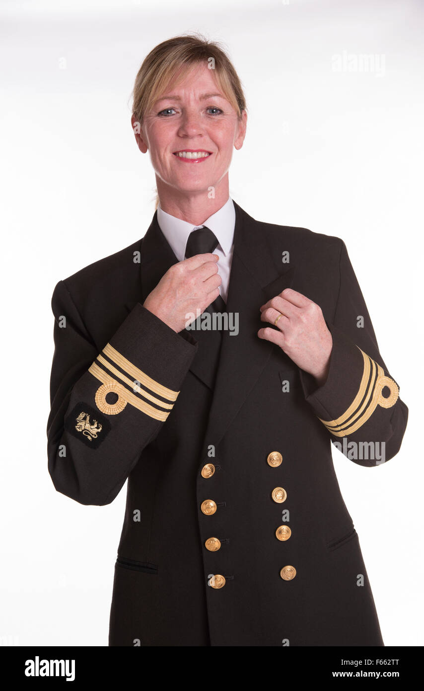 Female Lt Commander naval officer in uniform Stock Photo - Alamy