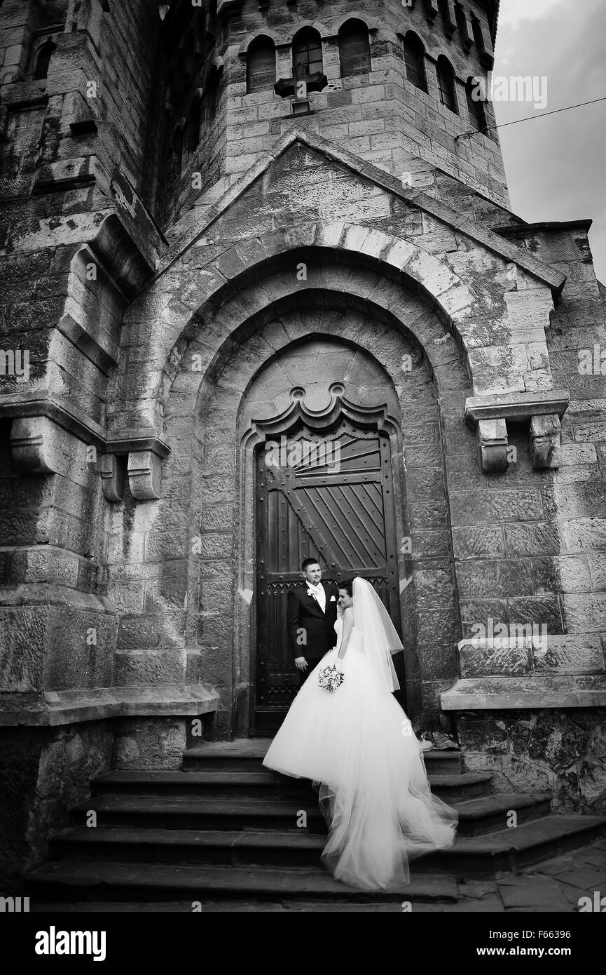 Smiling old caucasian wife Black and White Stock Photos & Images - Alamy