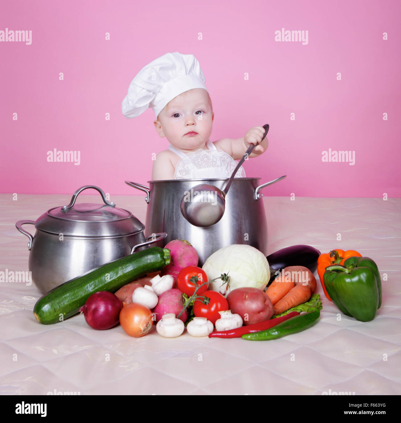 Baby cook portrait Stock Photo - Alamy