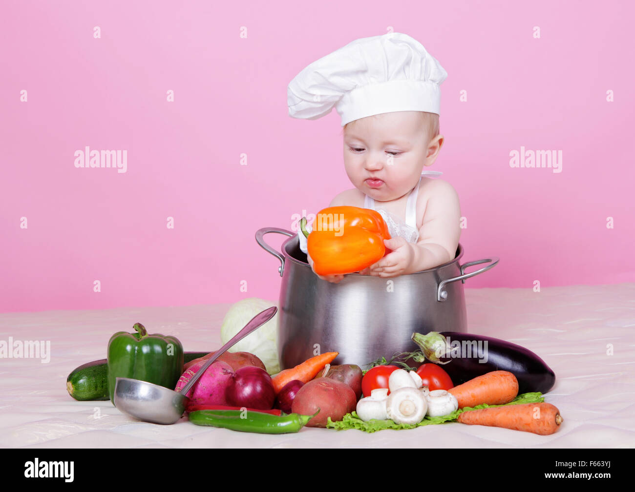 Baby cook portrait Stock Photo - Alamy