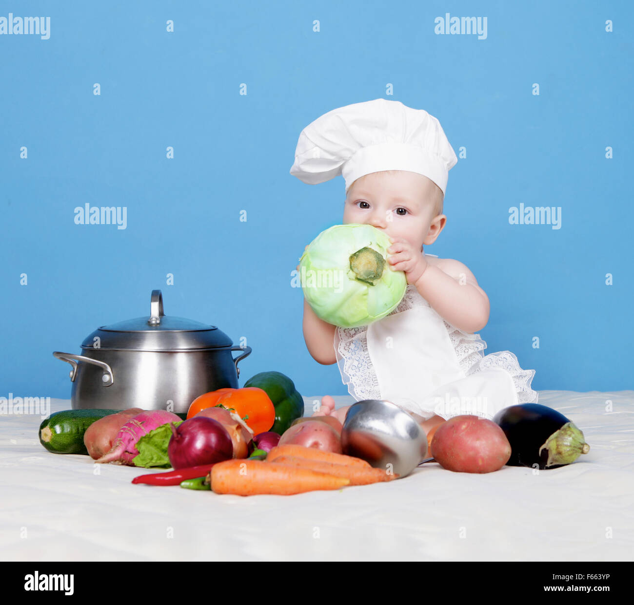 Baby cook portrait Stock Photo - Alamy