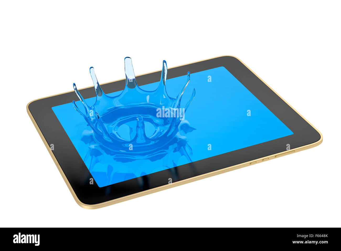 tablet - liquid splash Stock Photo - Alamy