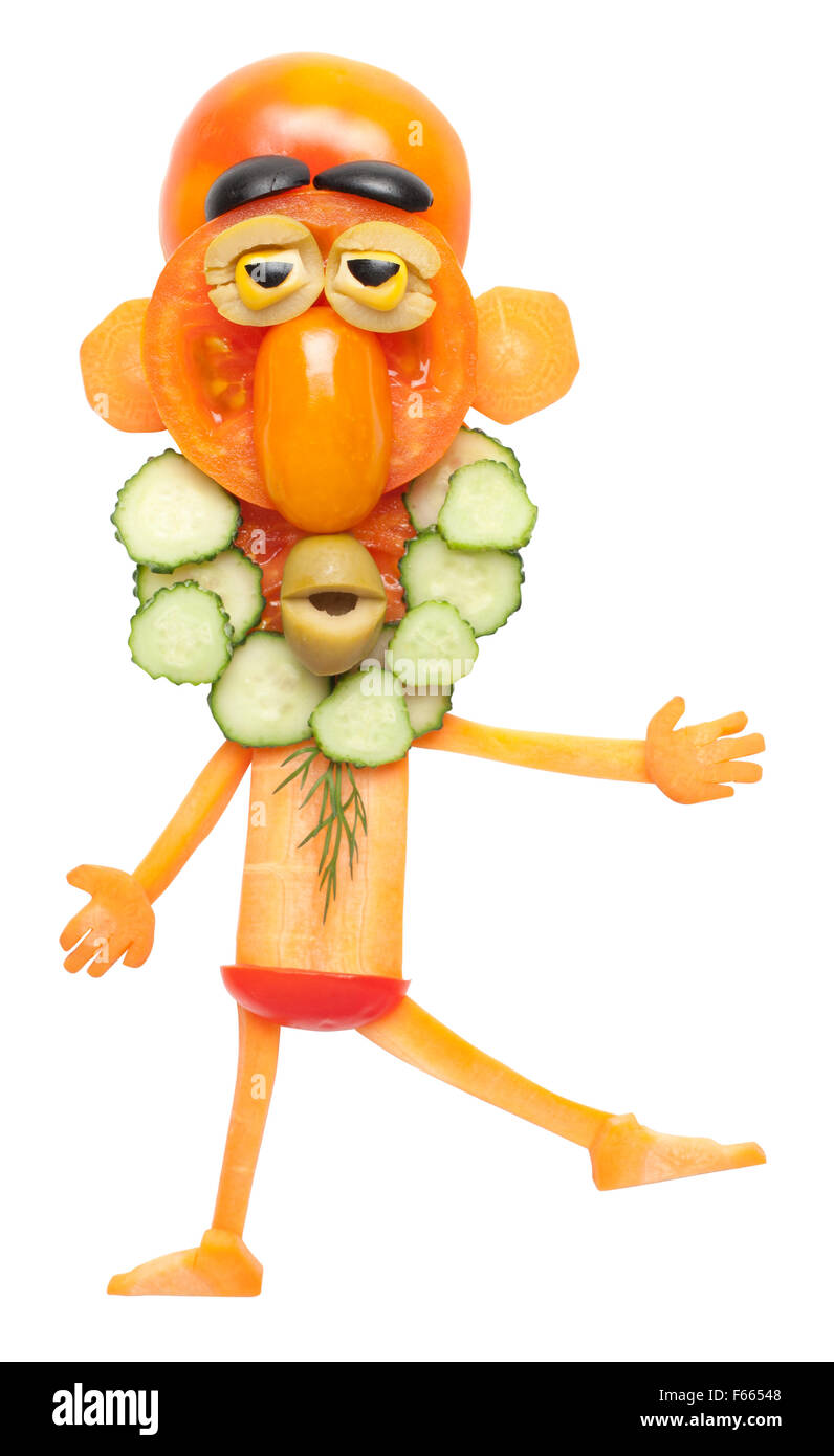 Funny vegetable man in necklace Stock Photo - Alamy