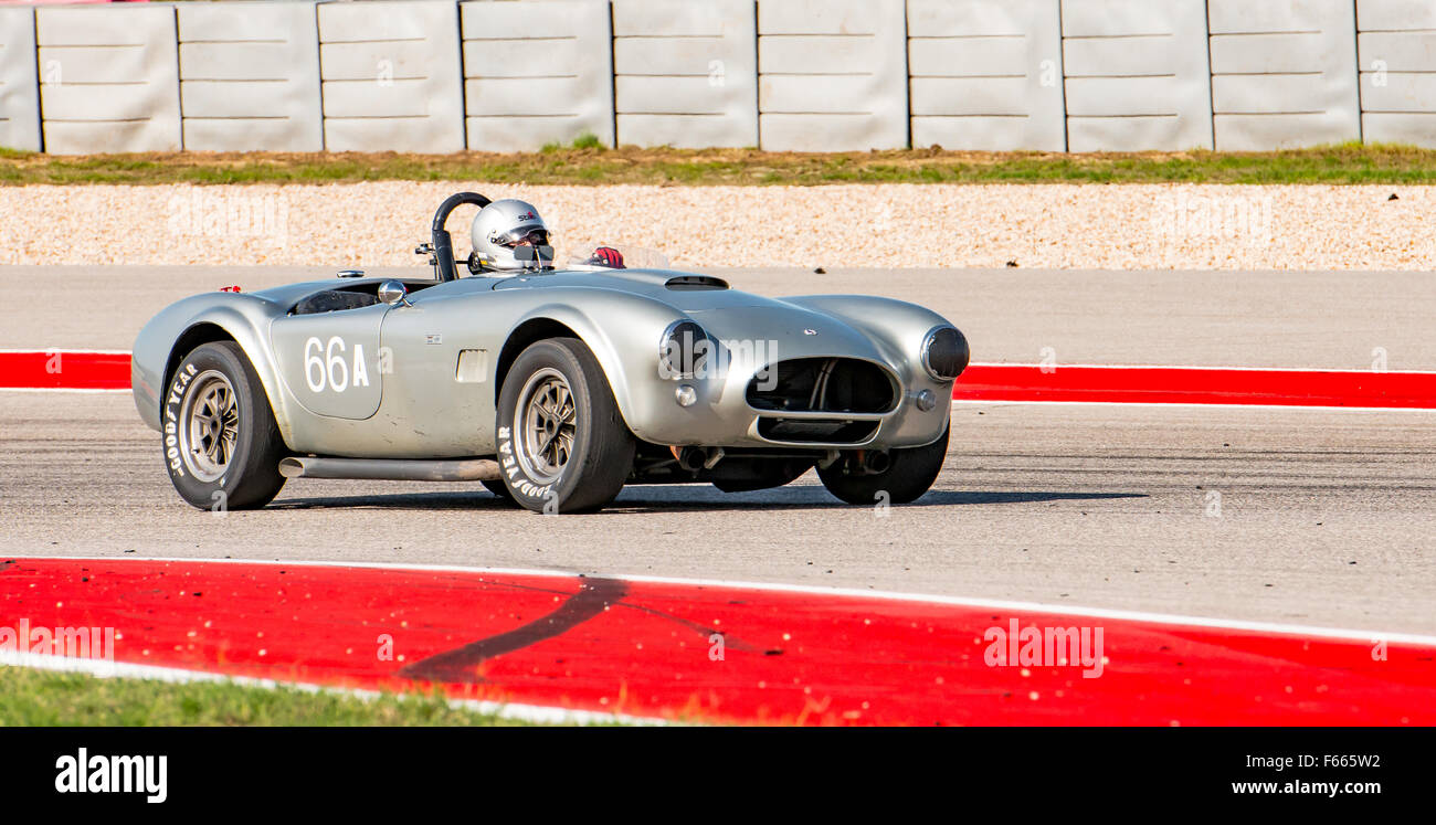 1964 AC Cobra 289 driven by Phil Mulacek. 2015 SVRA US Vintage National ...