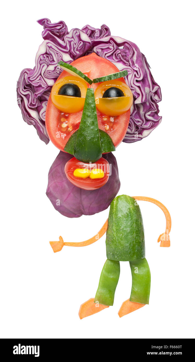 Angry vegetable man with beard Stock Photo - Alamy
