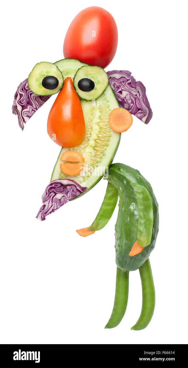 Funny vegetable man with beard in hat Stock Photo - Alamy