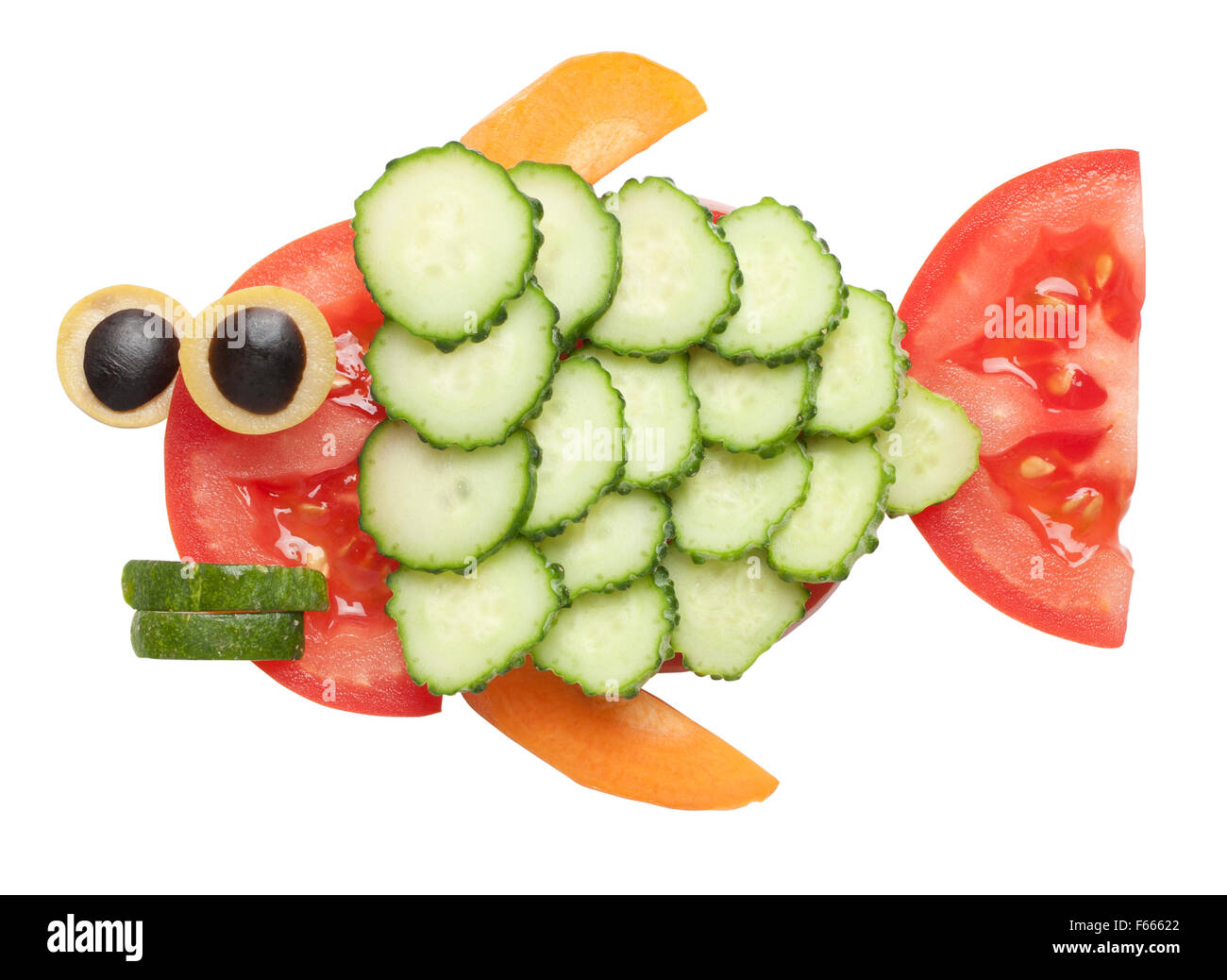 Fish made of vegetables Stock Photo - Alamy