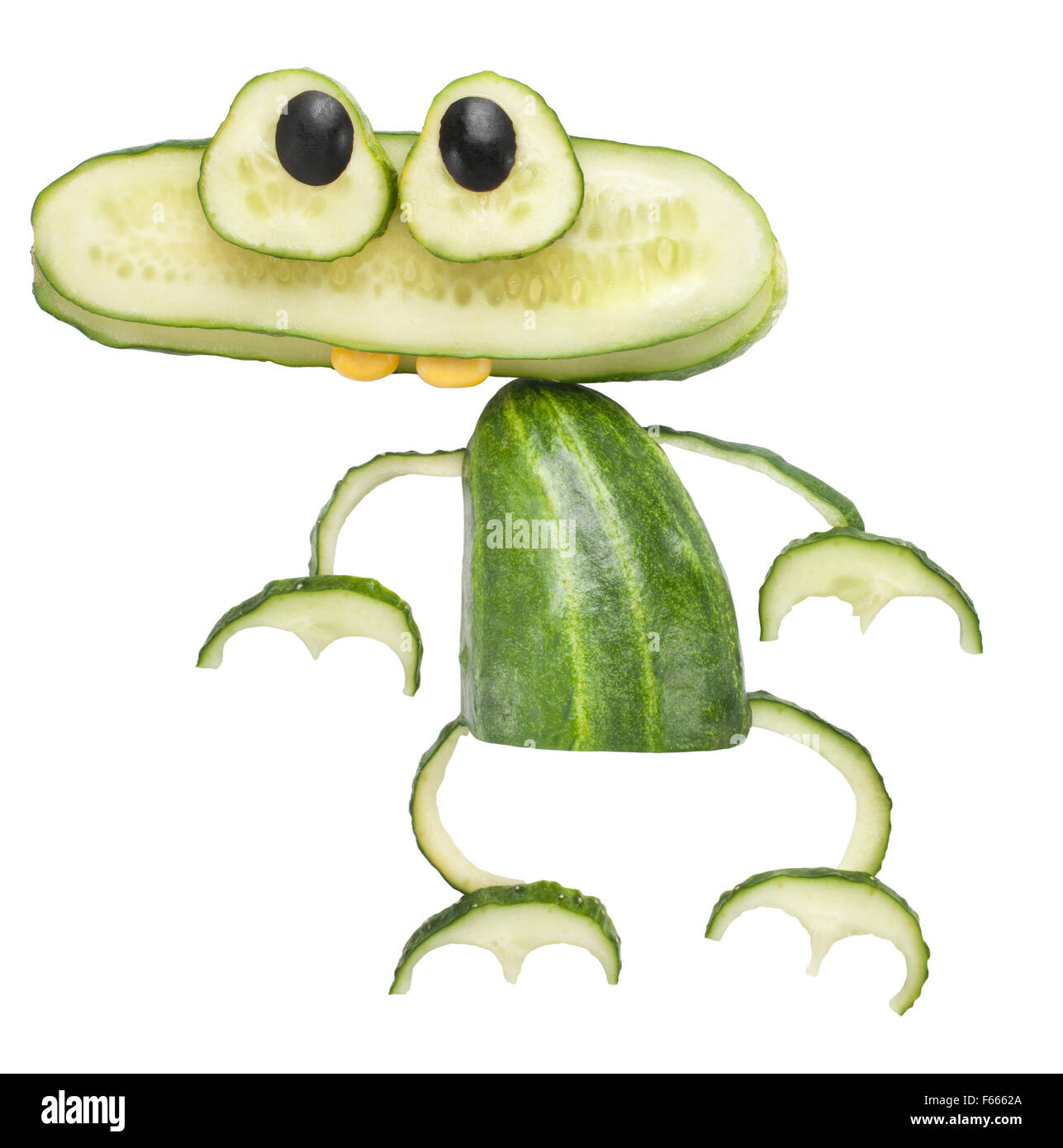 Frog made of cucumber Stock Photo - Alamy