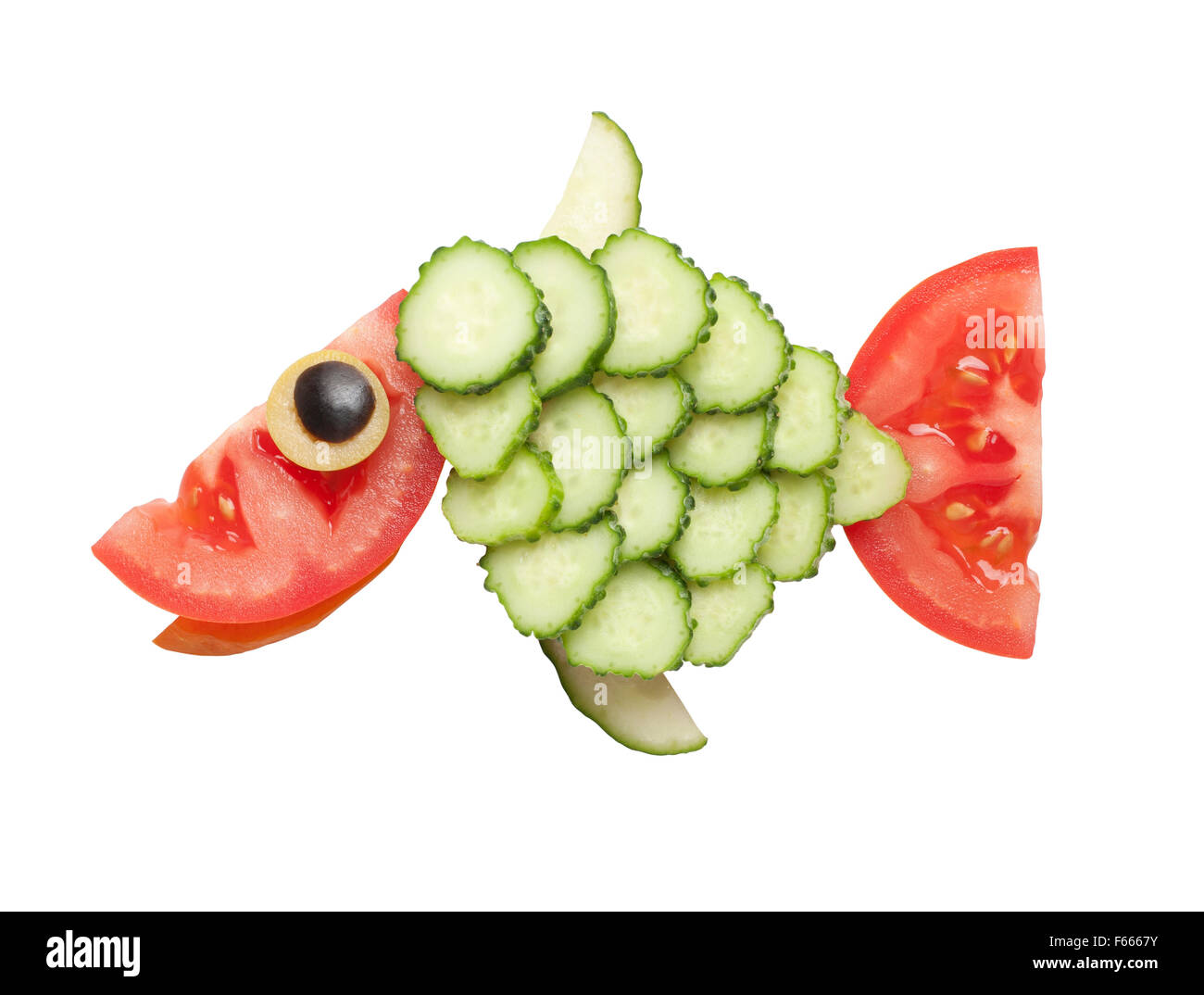 Fish made of vegetables Stock Photo - Alamy