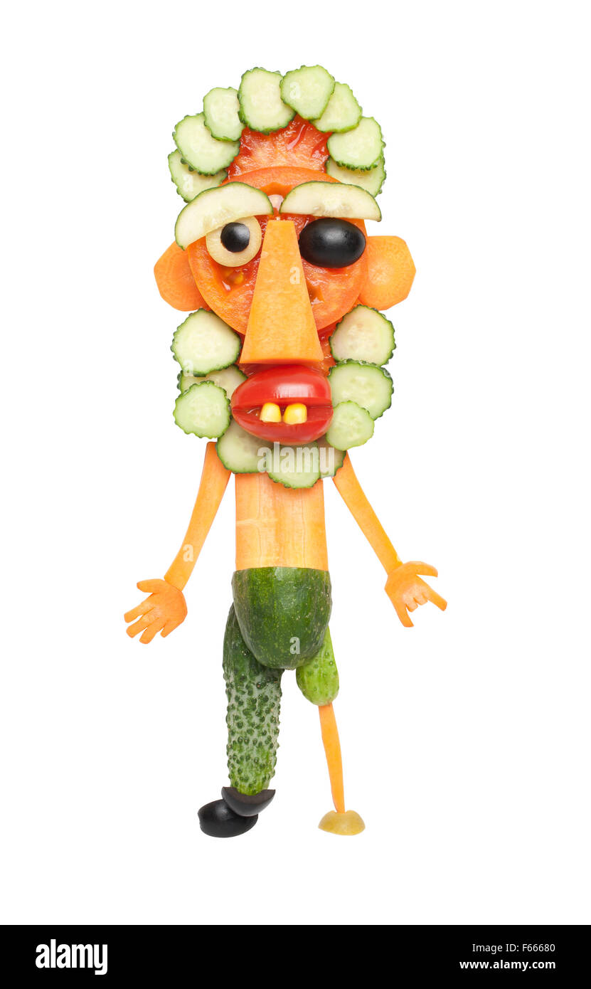 Funny pirate made of fresh vegetables Stock Photo - Alamy