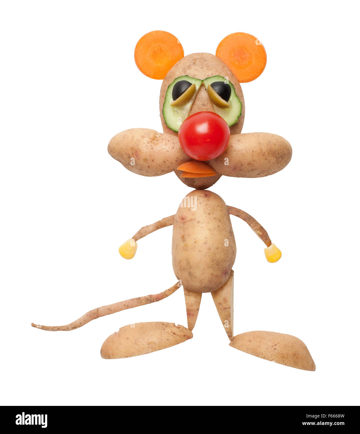Funny mouse made of potatoes Stock Photo - Alamy