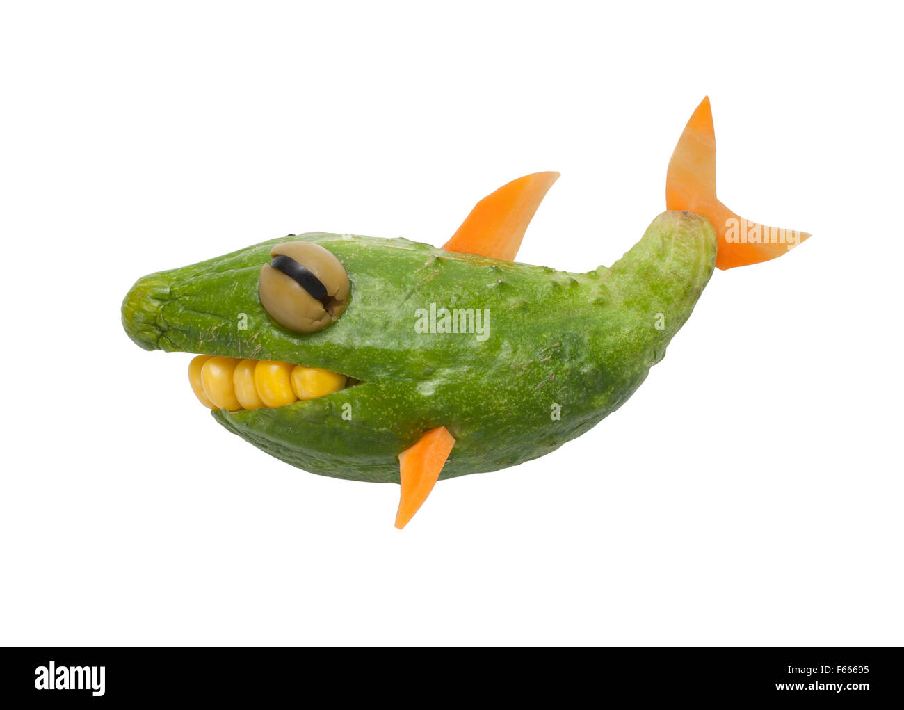 Shark made of cucumber Stock Photo - Alamy
