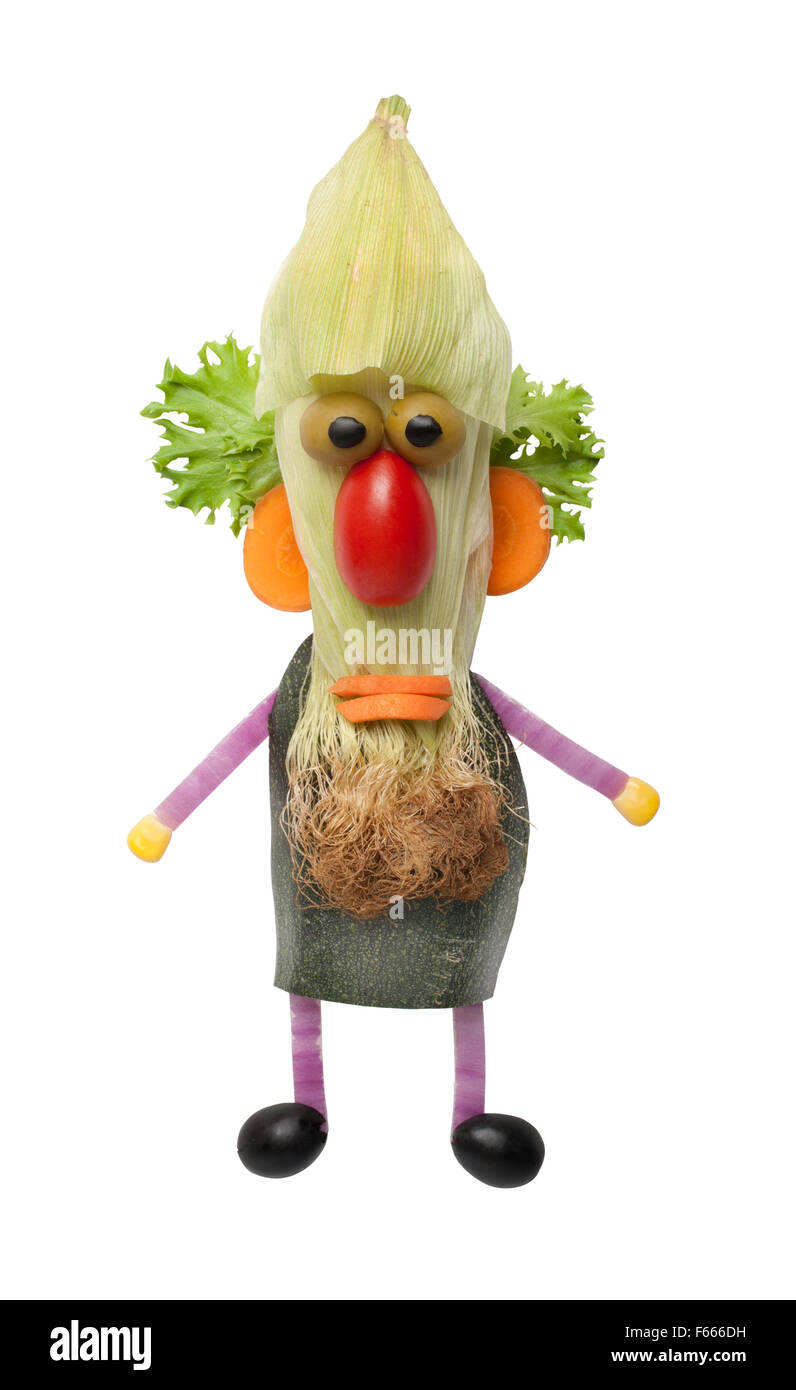 Funny vegetable man with beard Stock Photo - Alamy