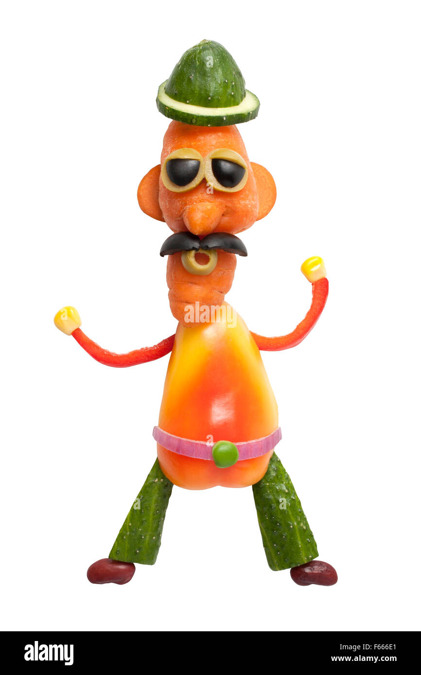 Funny pepper man in hat Stock Photo - Alamy