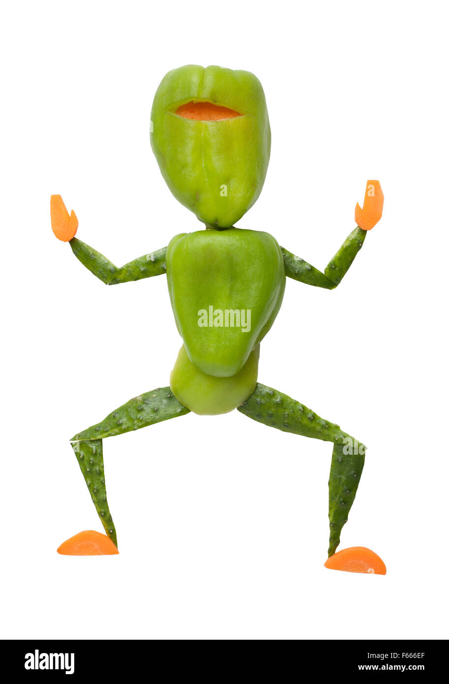Funny green ninja made of pepper Stock Photo - Alamy