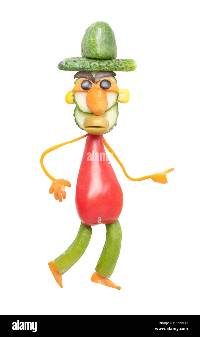Funny man made of vegetables Stock Photo - Alamy