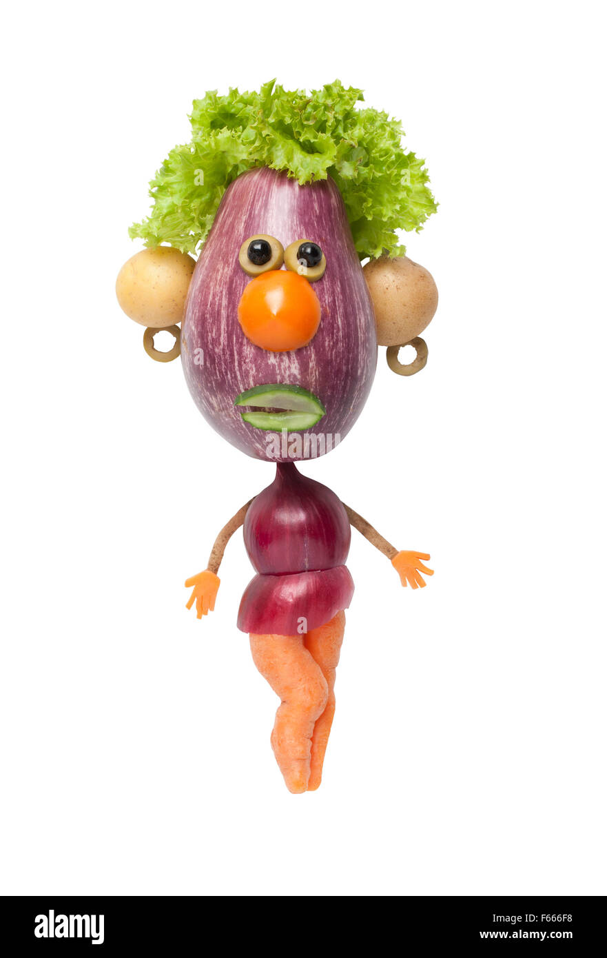 Funny vegetables woman hi-res stock photography and images - Alamy