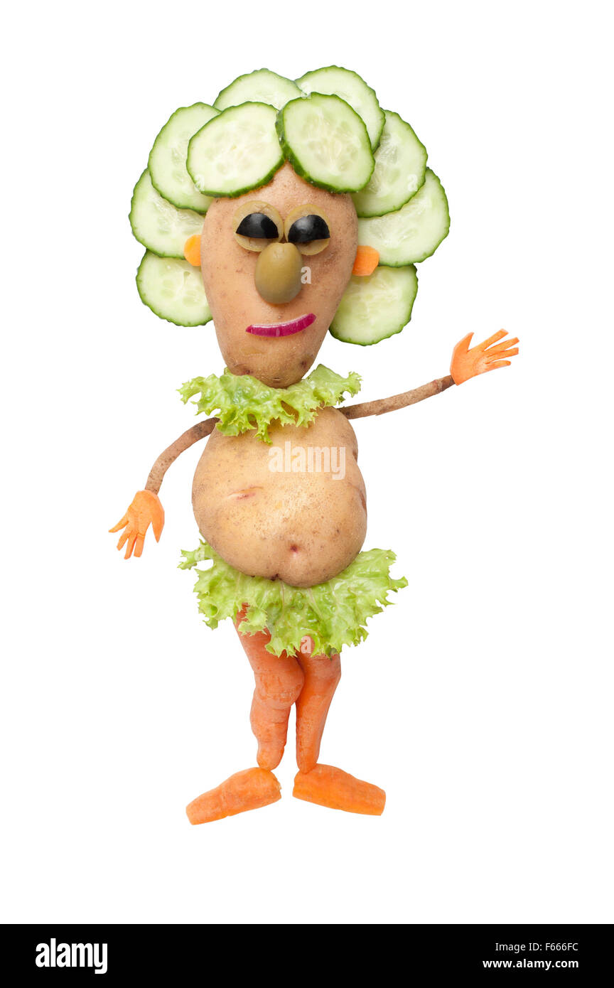 Woman made of vegetables Stock Photo - Alamy