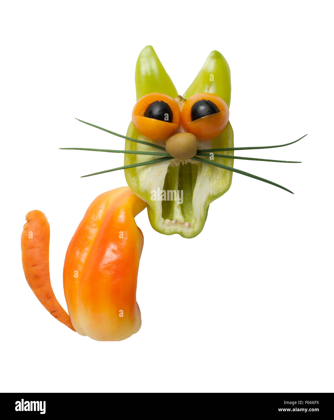 Cat made of pepper Stock Photo - Alamy
