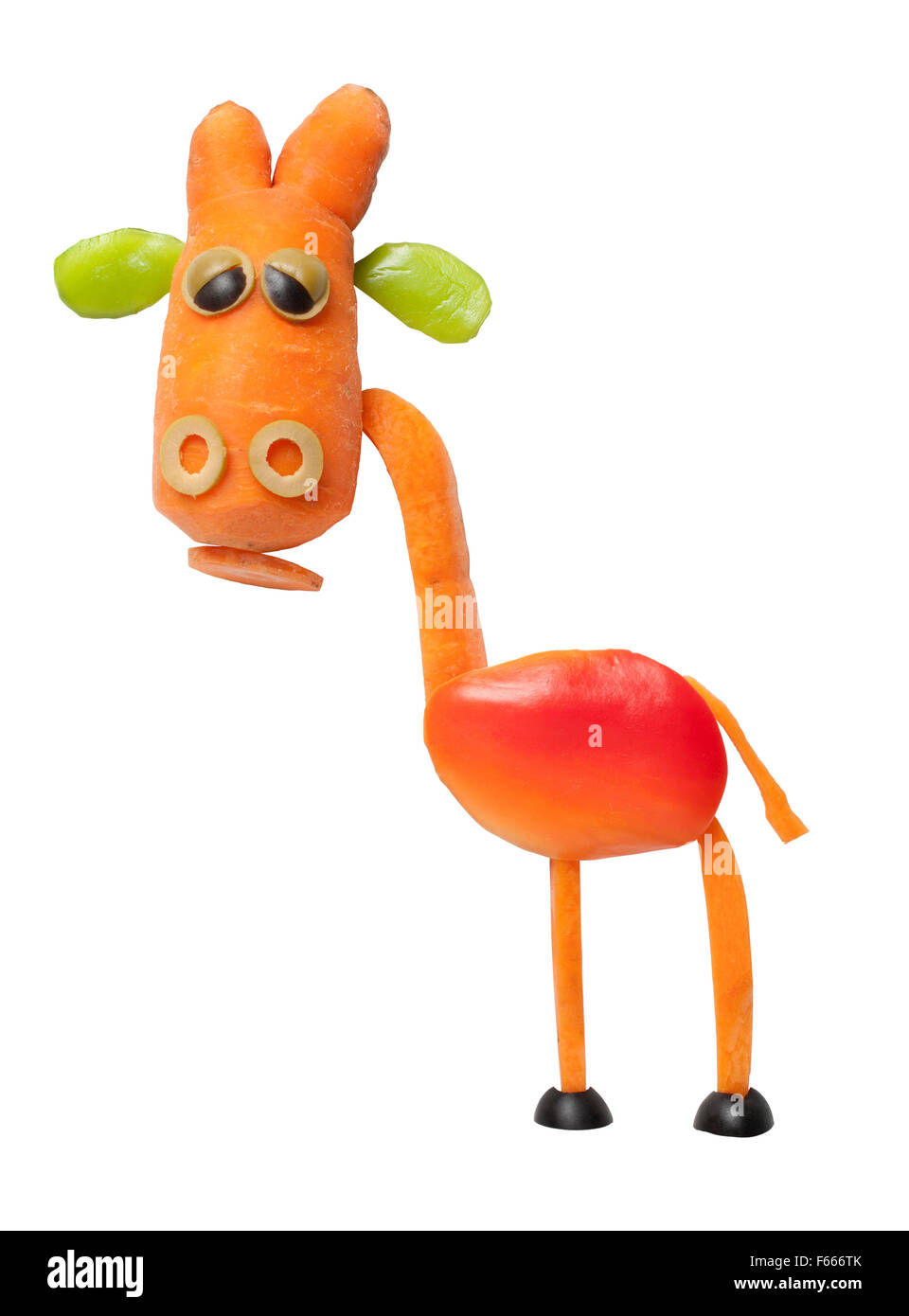 Funny giraffe made of vegetables Stock Photo - Alamy