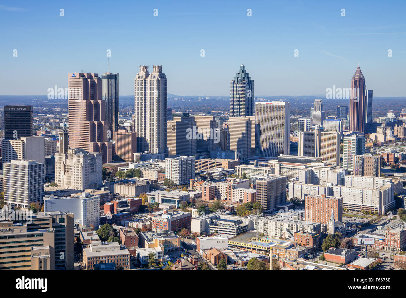 Aerial Photograph of Atlanta, Georgia USA taken on 11/10/2015 Stock ...