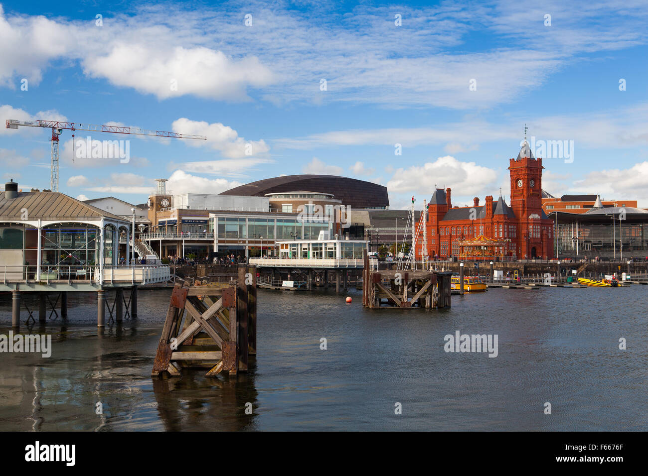 Cardiff, Wales - July 16,2010: The famous Pierhead Building. It is a ...
