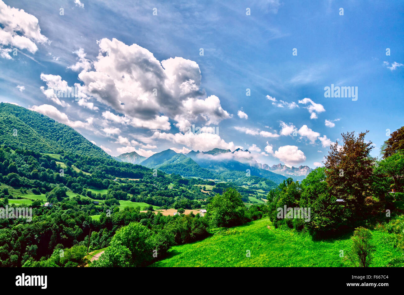 Amazing landscape at the Pyrenees mountains in France Stock Photo - Alamy