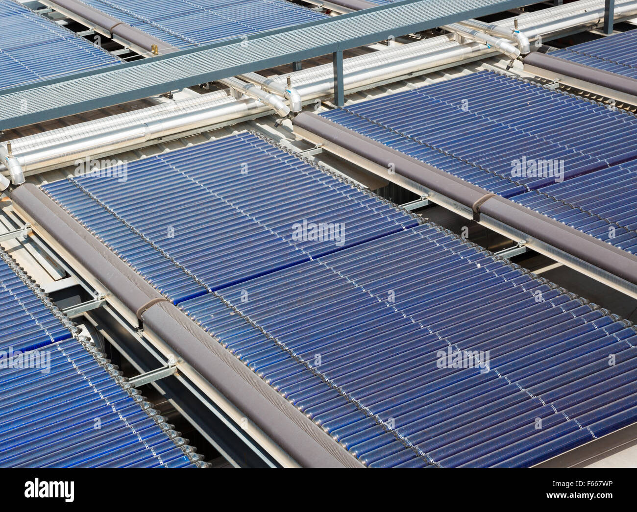 Water solar panels on roof Stock Photo - Alamy