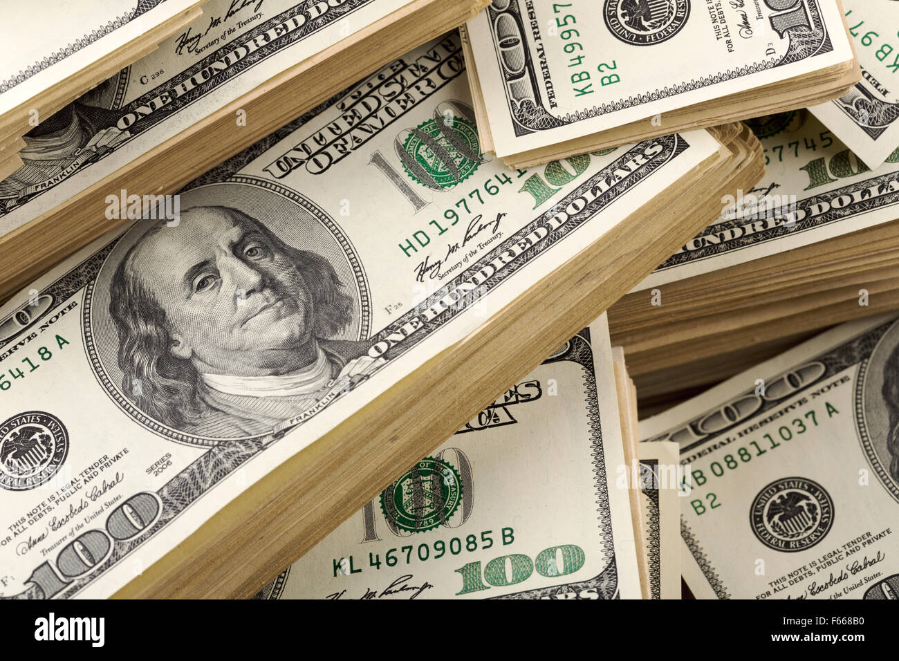 Background of big stack of dollar banknotes. Closeup Stock Photo - Alamy