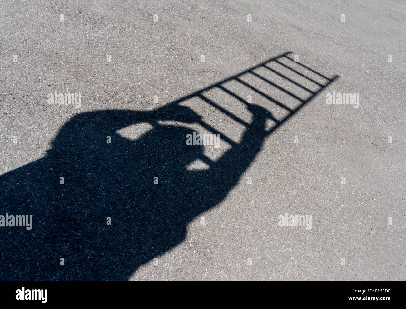 Silhouette man walking on steps hi-res stock photography and images - Alamy