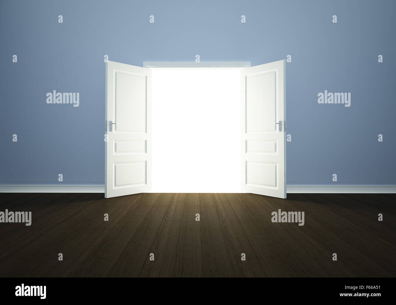 Open door in a empty room Stock Photo - Alamy