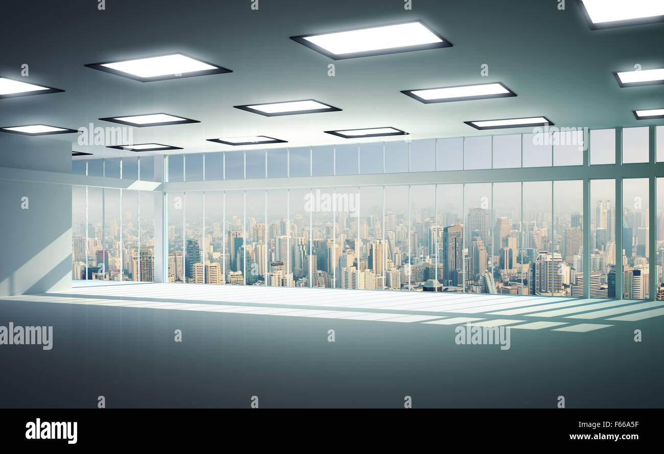 View of buildings from high rise window Stock Photo - Alamy