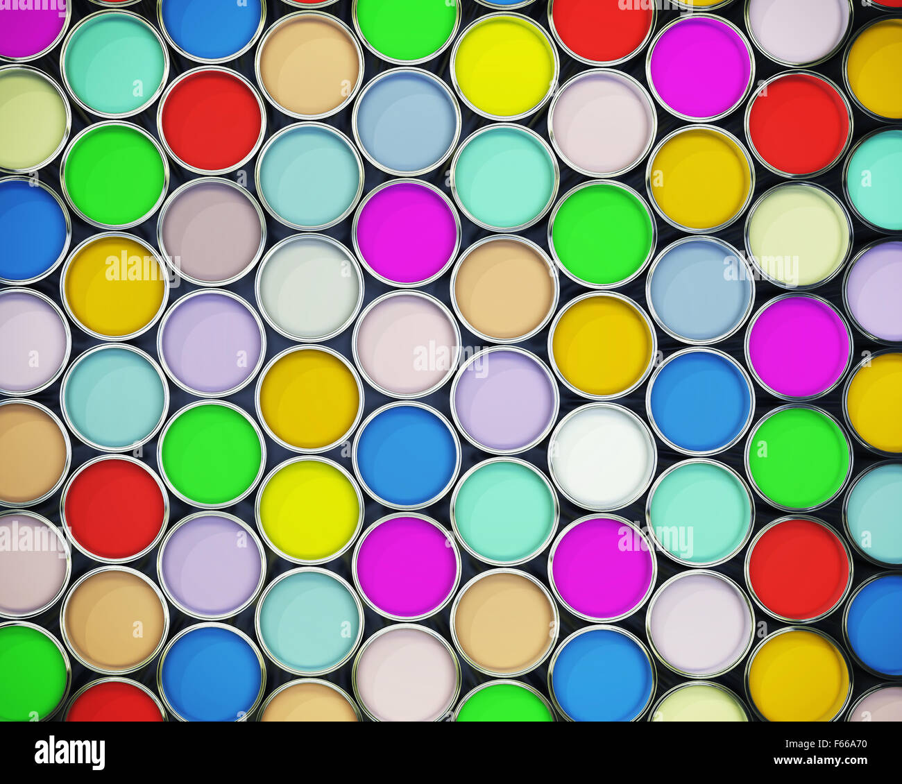 Colorful paint cans Stock Photo - Alamy