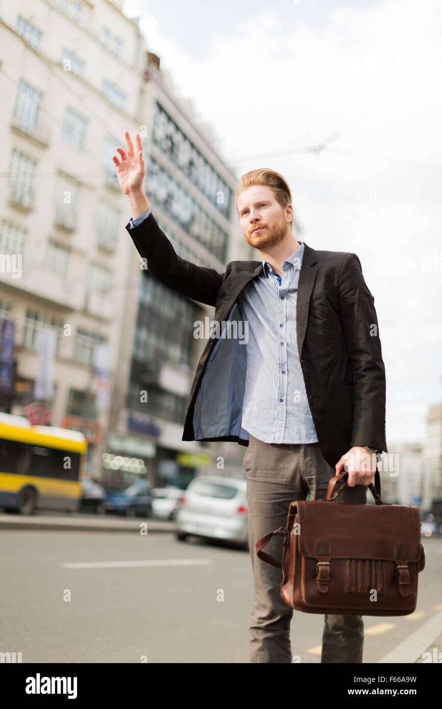 Man Catching A Cab High Resolution Stock Photography and Images - Alamy