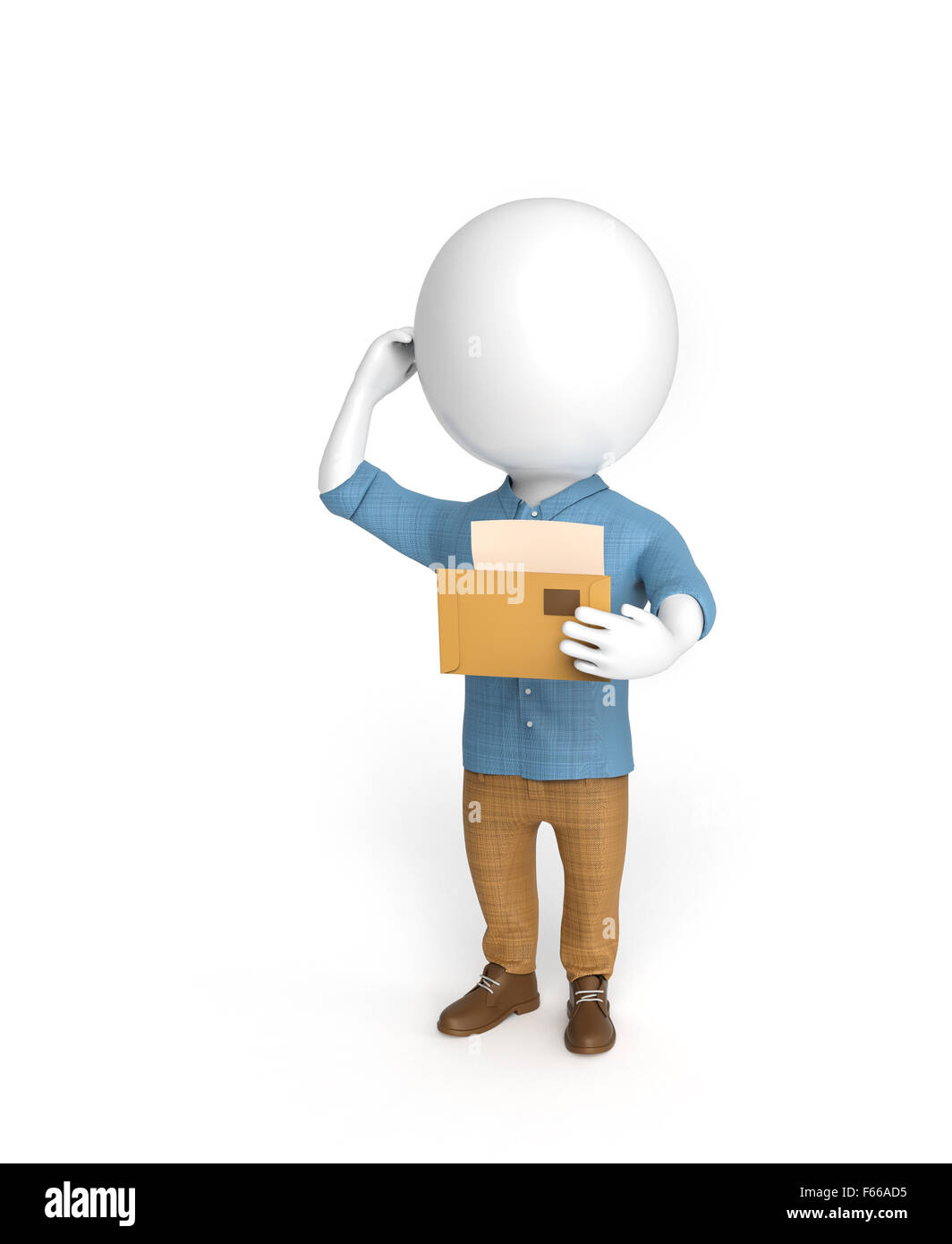 Man with a letter Stock Photo - Alamy